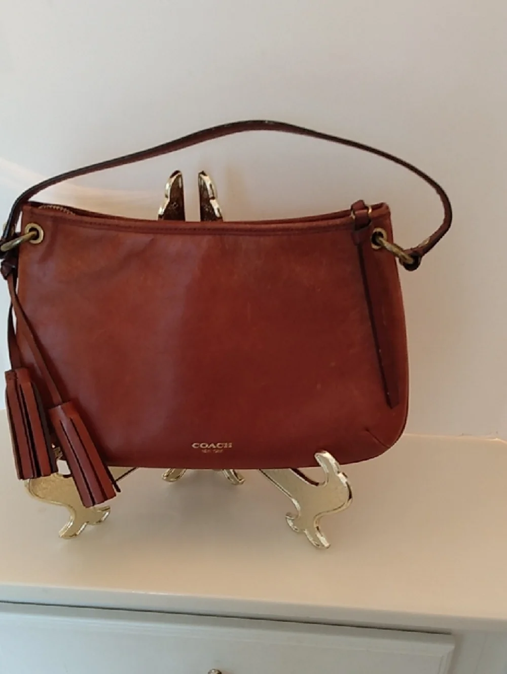 Coach | Bags | Coach 266 Legacy Double Gusset Shoulder Bag Purse Camel ...